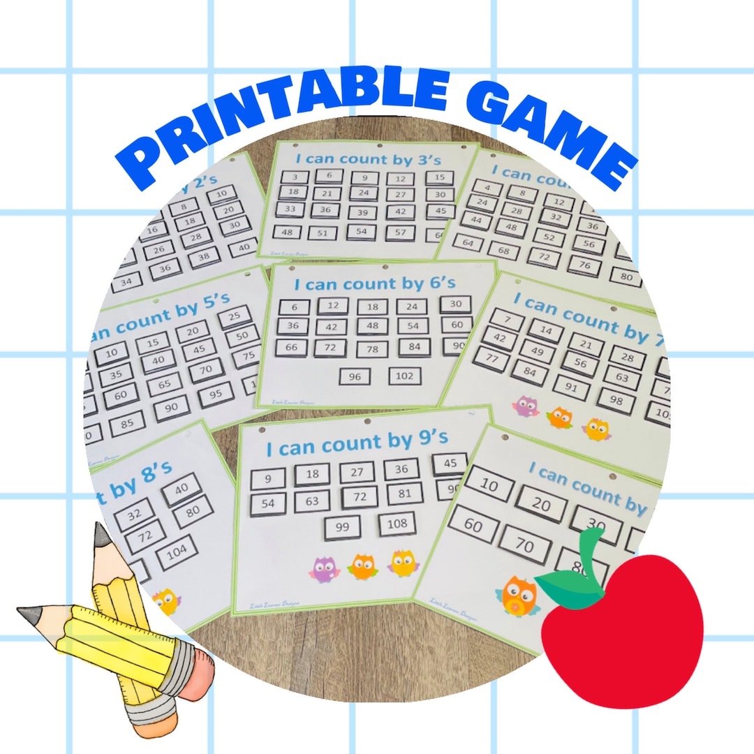 Skip Counting Game, Printable Elementary School Math Game ...