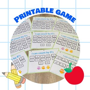Skip Counting Game, Printable Elementary School Math Game ...