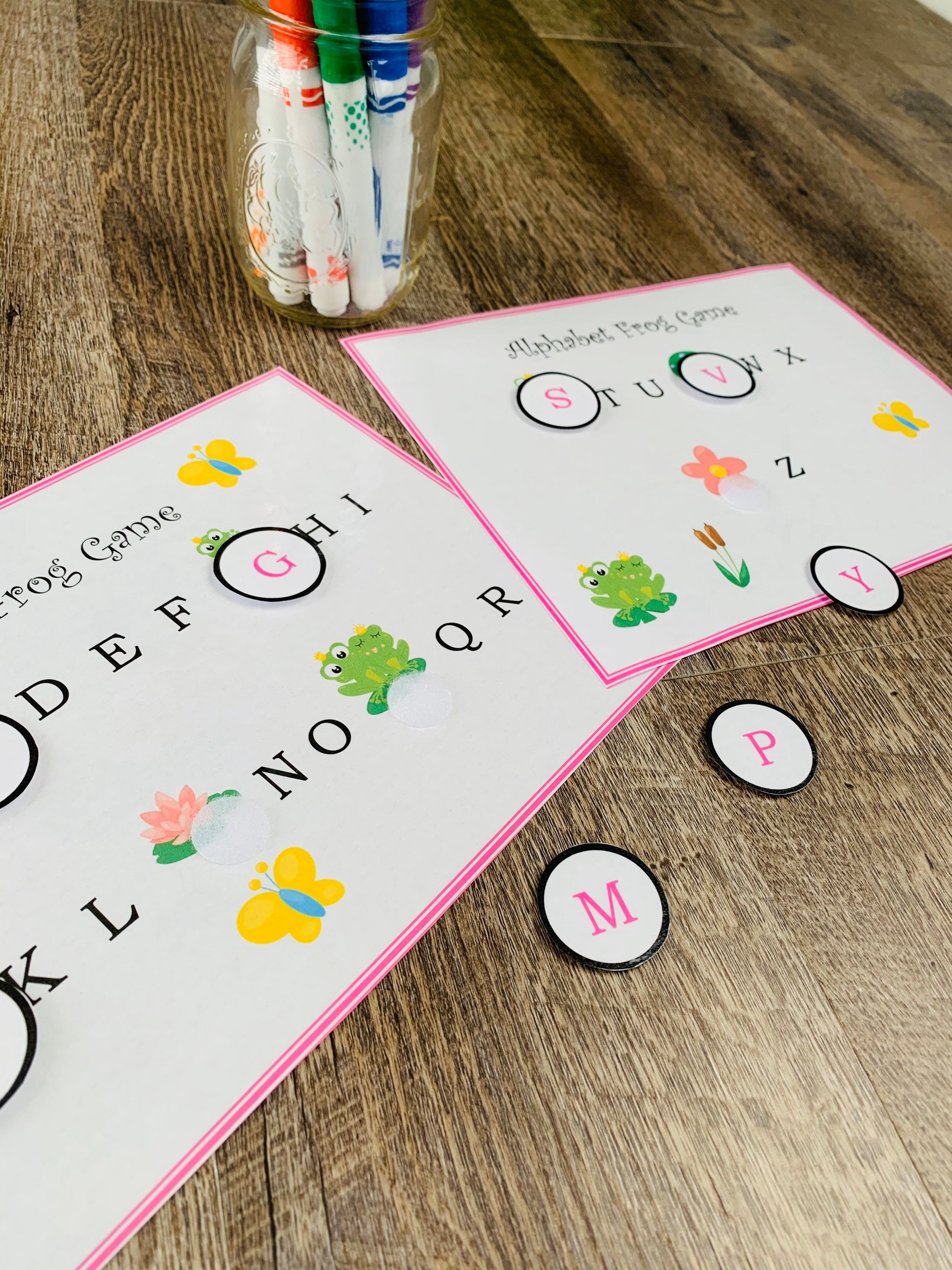 Alphabet Frog Game Learning letters Matching game Phonics | Etsy