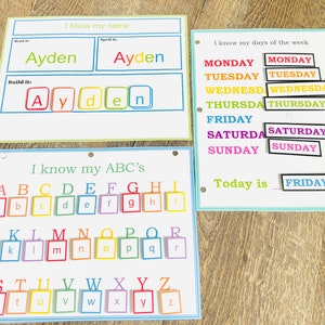 Preschool Toddler Learning Binder Ages 3-5 - Etsy