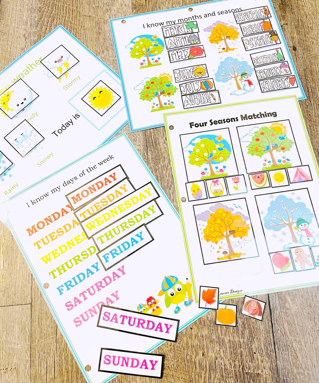Calendar Time Learning Bundle, Learning Seasons, Months and Days of the ...