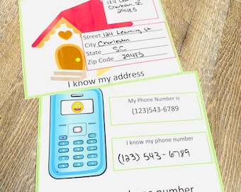 My Address My Phone Number & All About Me - Etsy