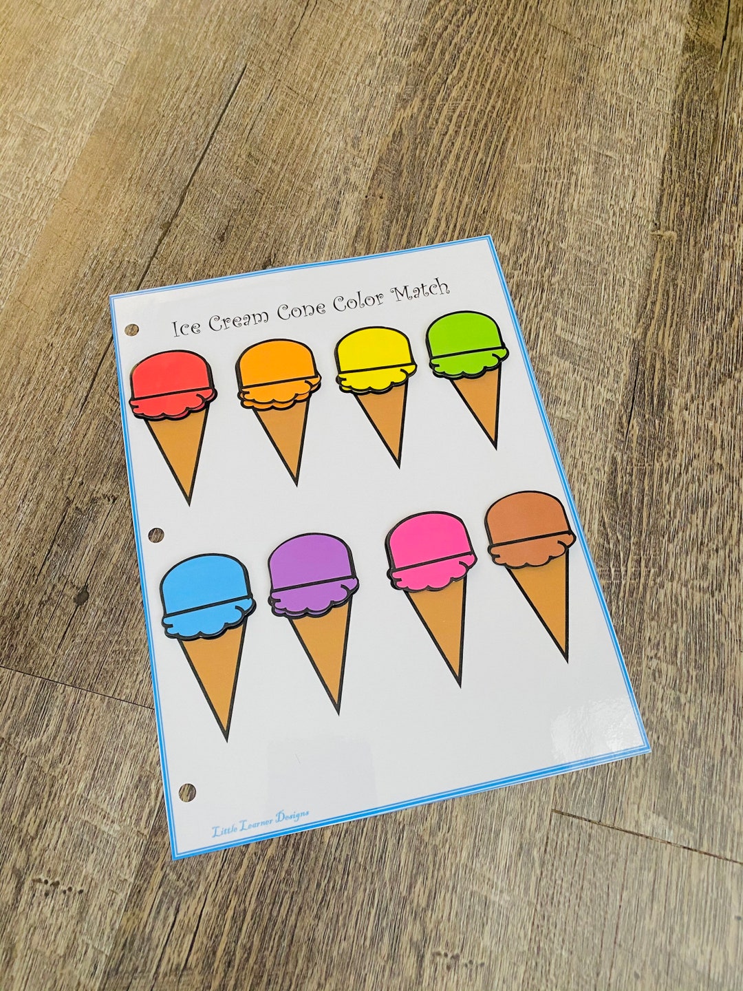 Ice Cream Color Matching Game, Learning Colors, Preschool Curriculum ...