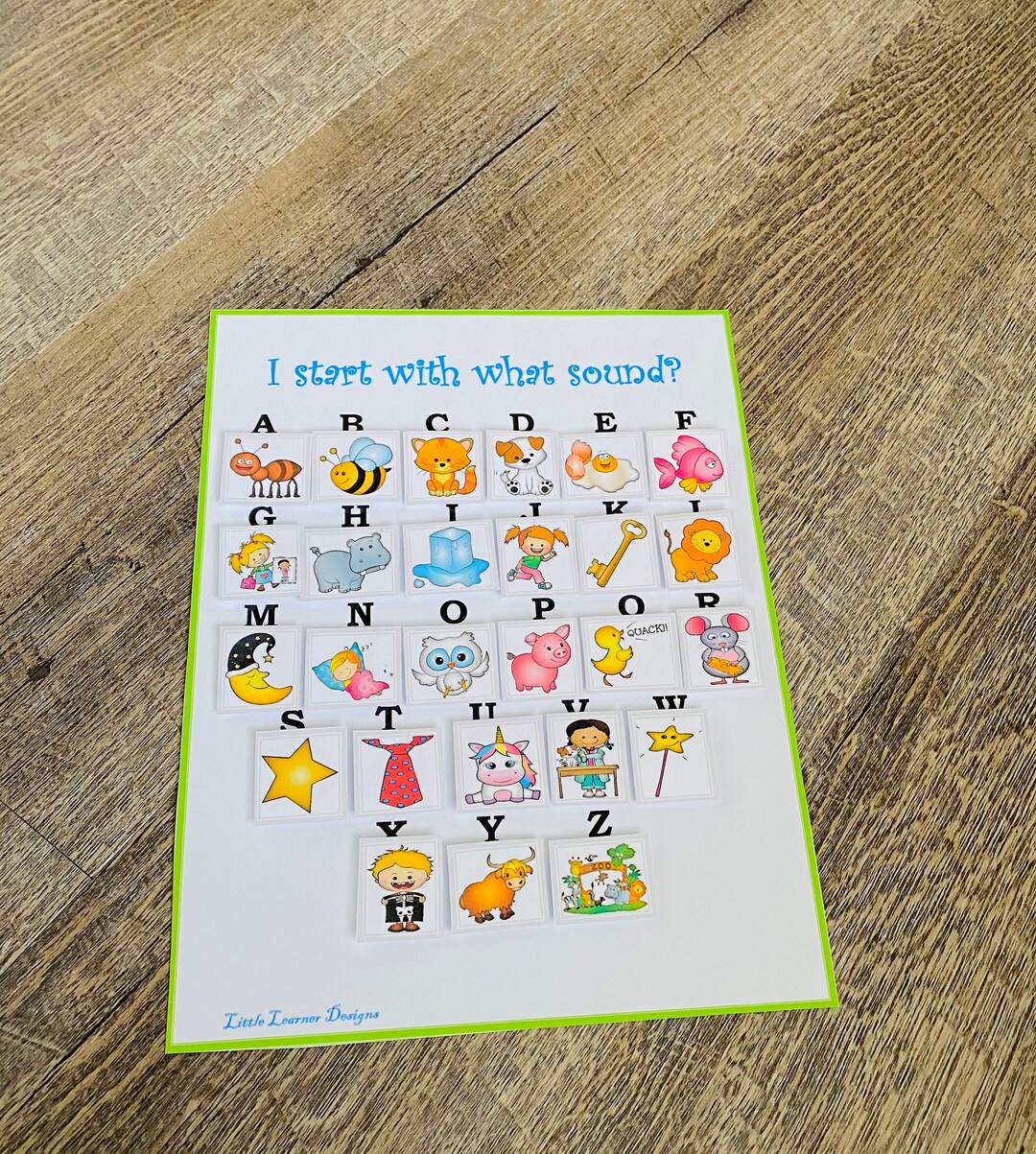 Alphabet Matching Game: Beginning Sounds Learning - Etsy