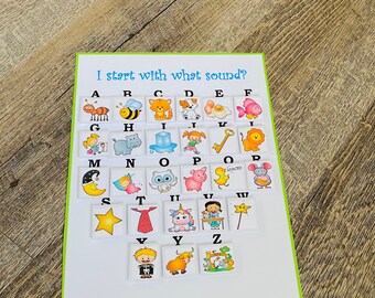 Alphabet Matching, Alphabet Matching Activity, Beginning Sounds ...