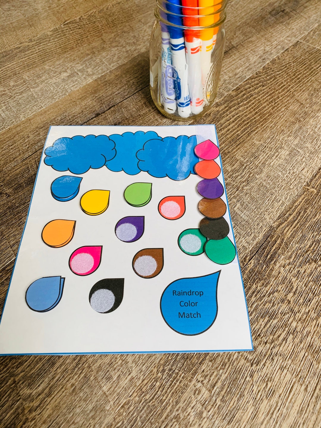 Color Matching Preschool Game Homeschool Learning Game - Etsy