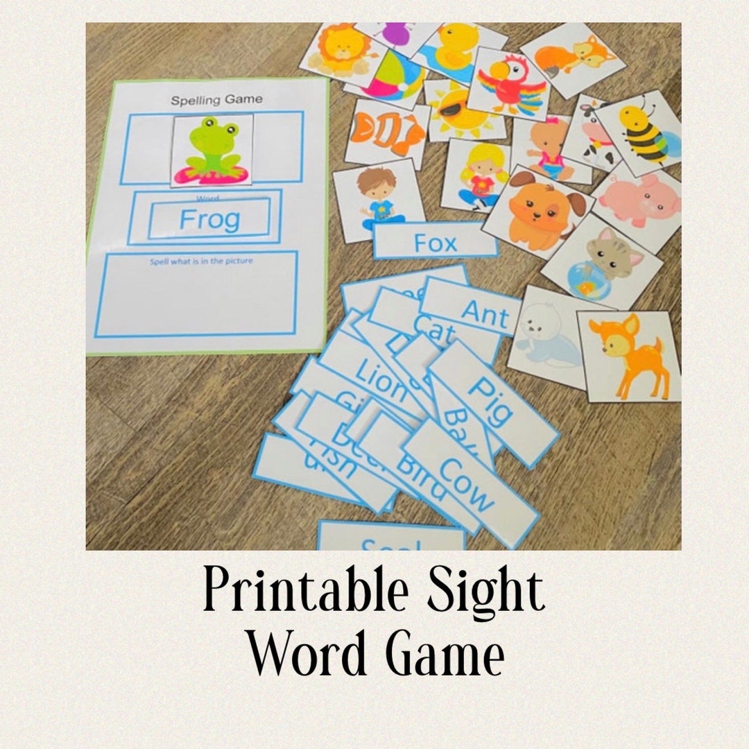 Printable 1st Grade Sight Words Game, Spelling Game, Printable Learning ...