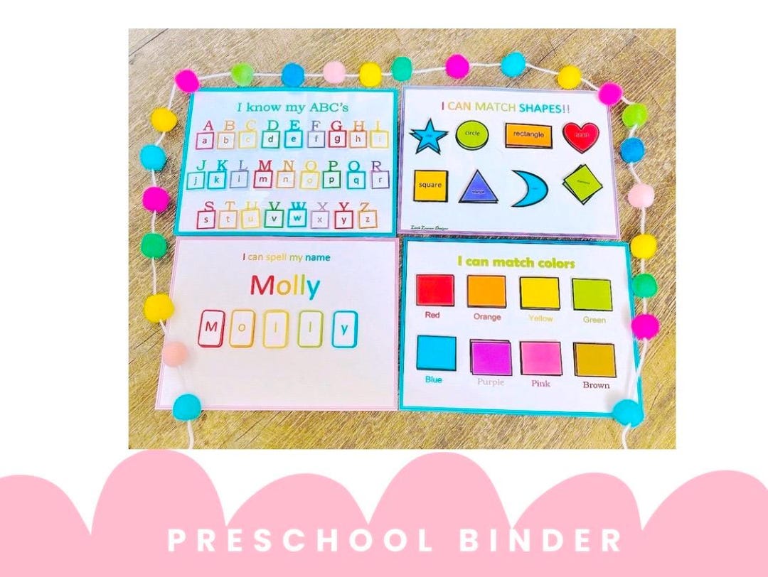 Preschool Learning Binder Ages 3-5, Preschool Busy Book, Homeschool ...