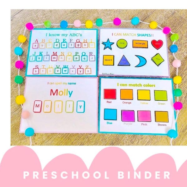 Preschool Learning Binder - Etsy