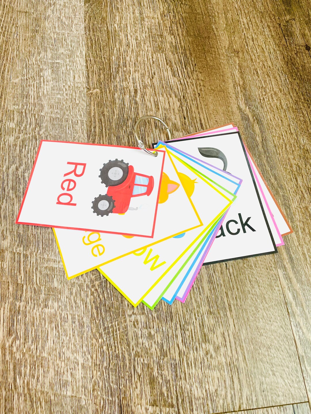 Preschool Learning Colors Flashcards - Etsy