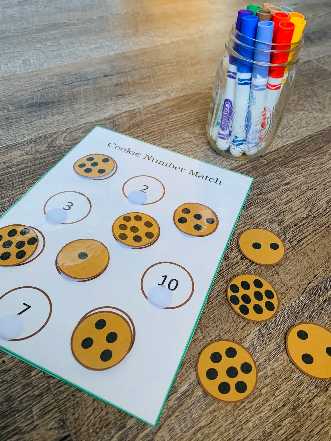 Cookie Counting Preschool Game, Number Recognition, Preschool ...