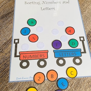 Alphabet and Number Sorting Game - Etsy