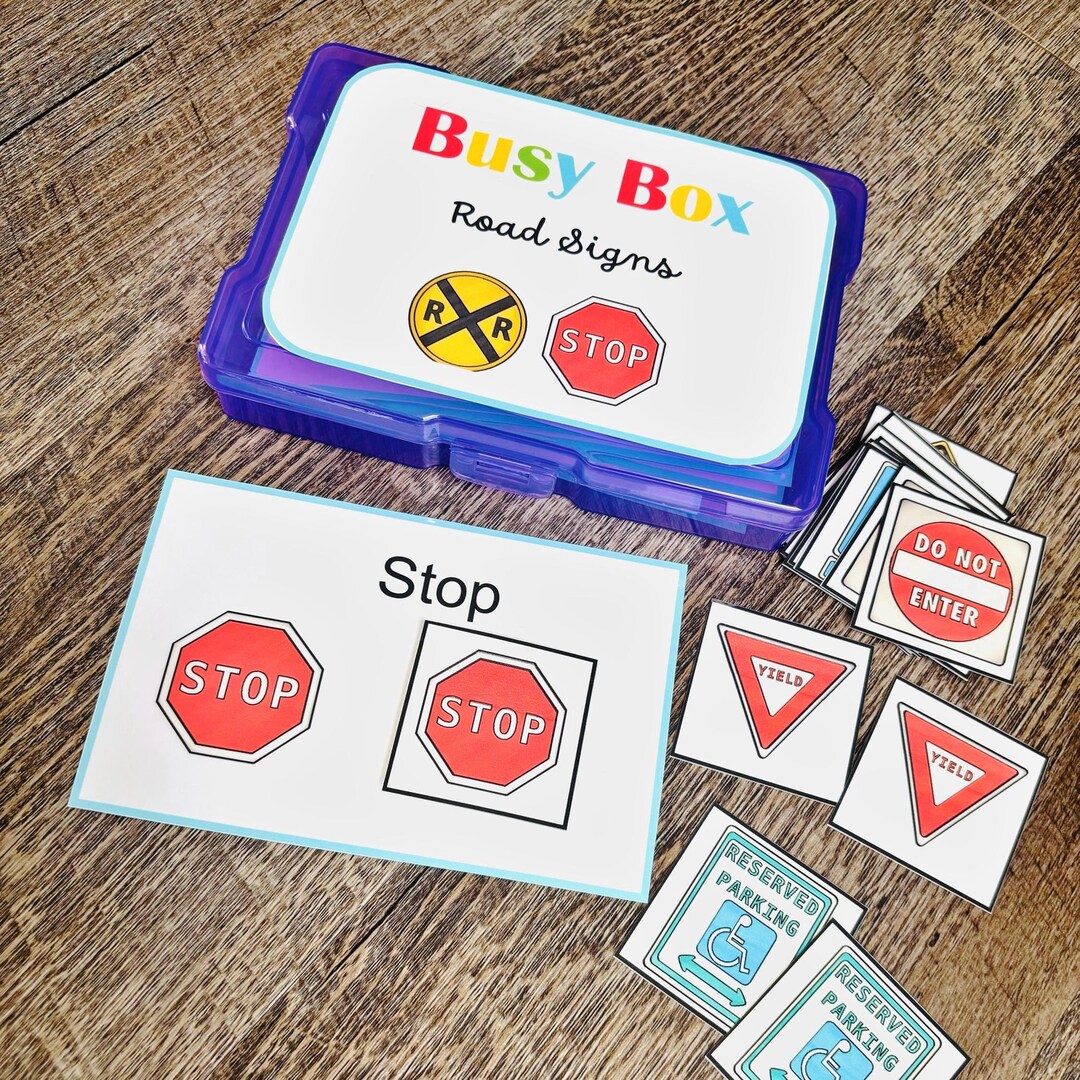 Road Sign Matching Games Busy Box for Preschool and Kindergarten ...