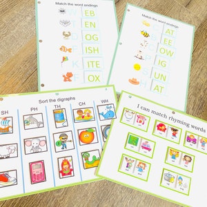 Kindergarten First Grade Binder Sight Word Phonics Binder - Etsy