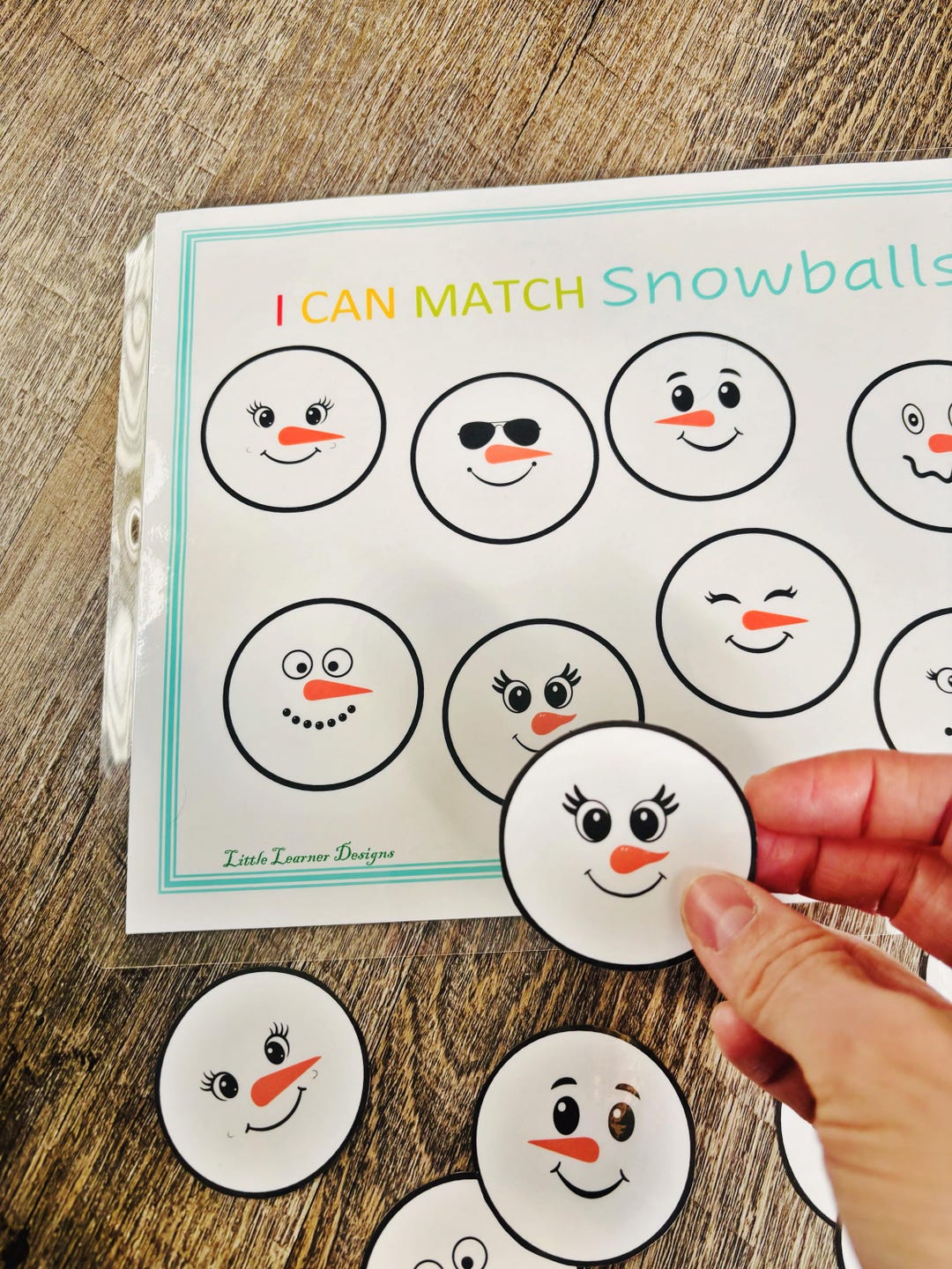 Montessori Snowball Matching Game - Homeschool Printable for ...
