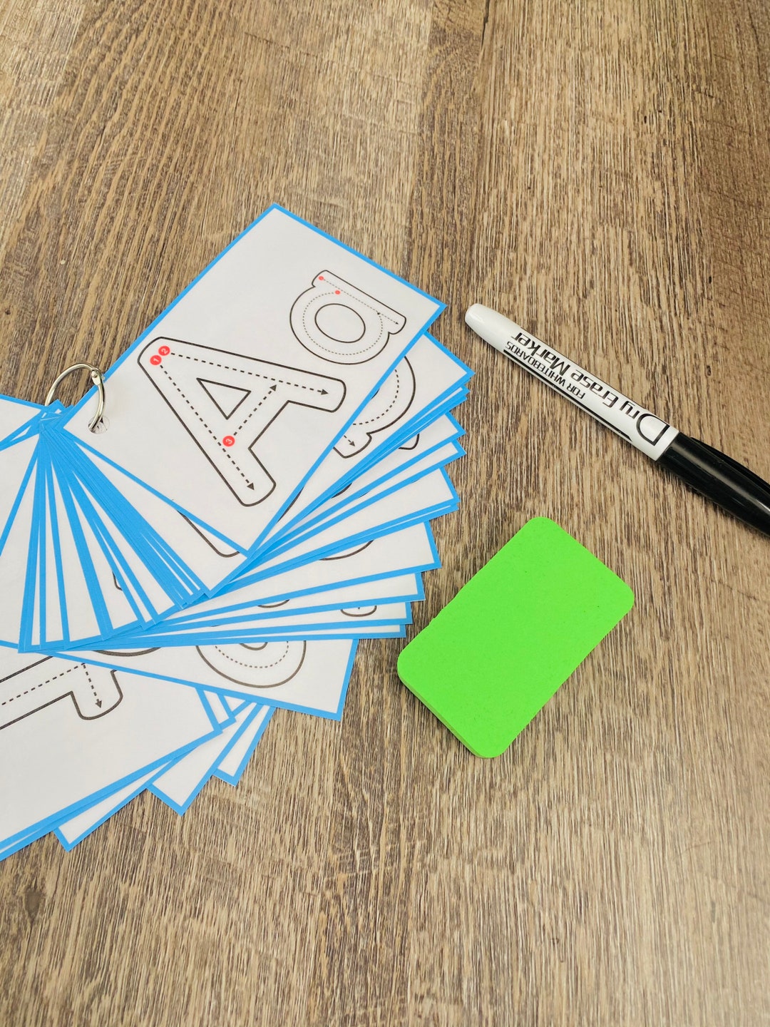 Alphabet Tracing Cards | Dry Erase Letter Practice for Preschool | A-Z ...