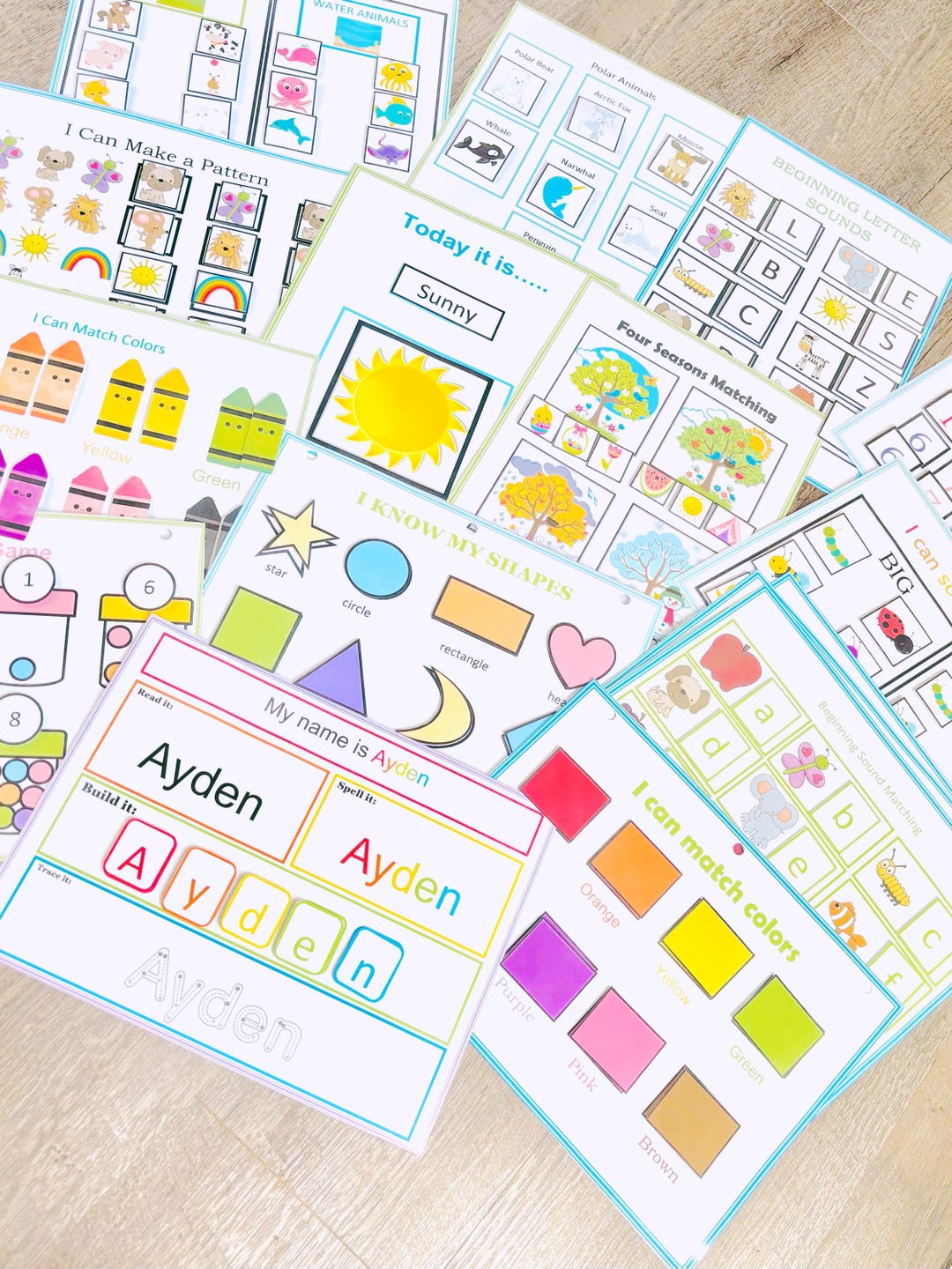 Preschool Activity Binder, Learning Binder for Preschool Ages 3-5, Busy ...