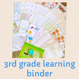 Third Grade Learning Binder Ages 7-9 - Etsy