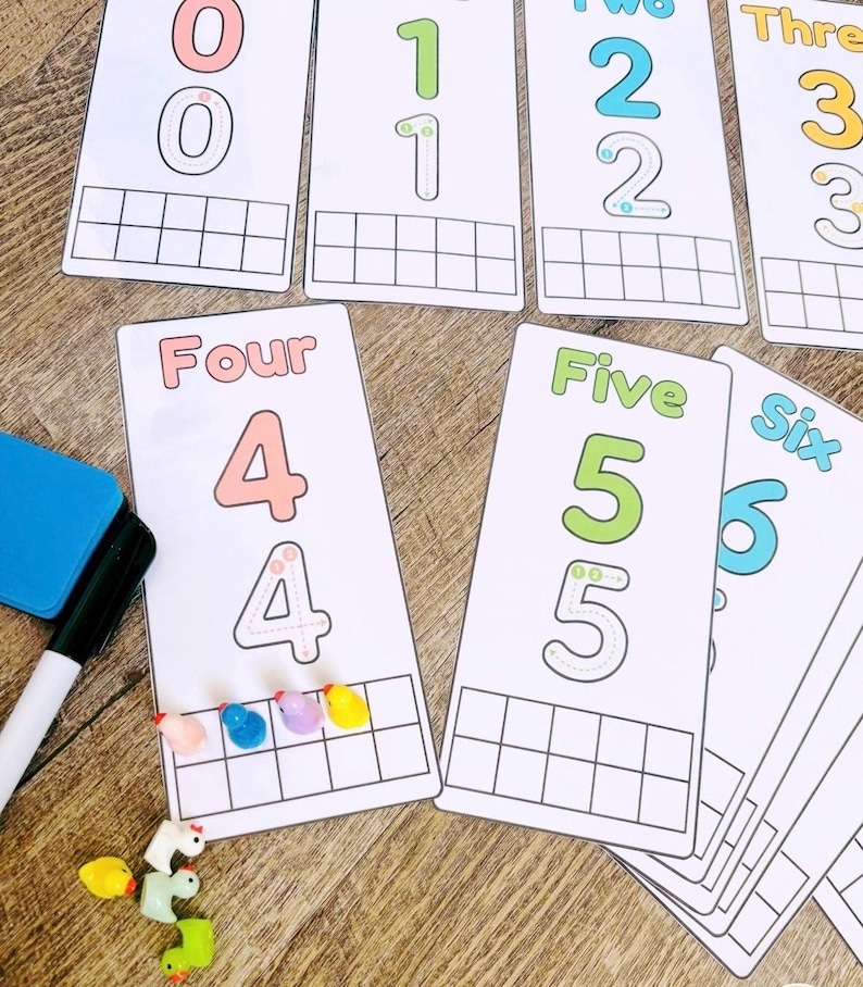 Preschool Number Tracing & Counting Cards | Numbers 0–10 | Ages 3–5 ...