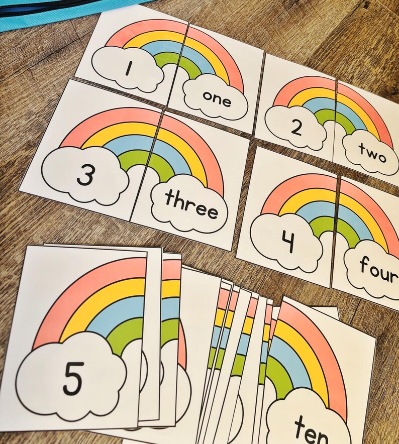 Rainbow Number Matching Puzzle | Montessori Learning Game for Toddlers ...
