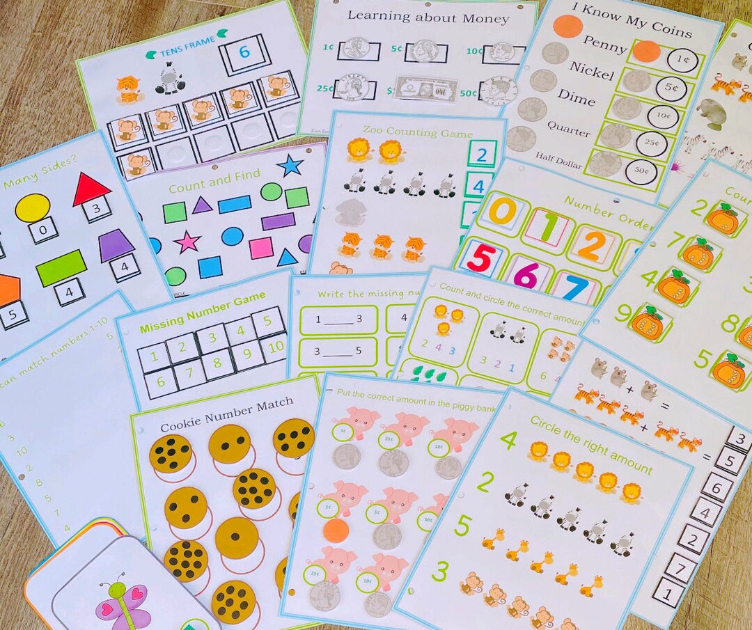 Preschool Prek Kindergarten Math Learning Bundle - Etsy