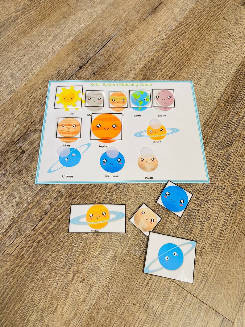 Solar System Matching Game - Etsy