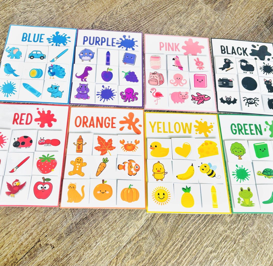 Color Matching, Montessori Printable- Toddler, Preschool, Kindergarten ...