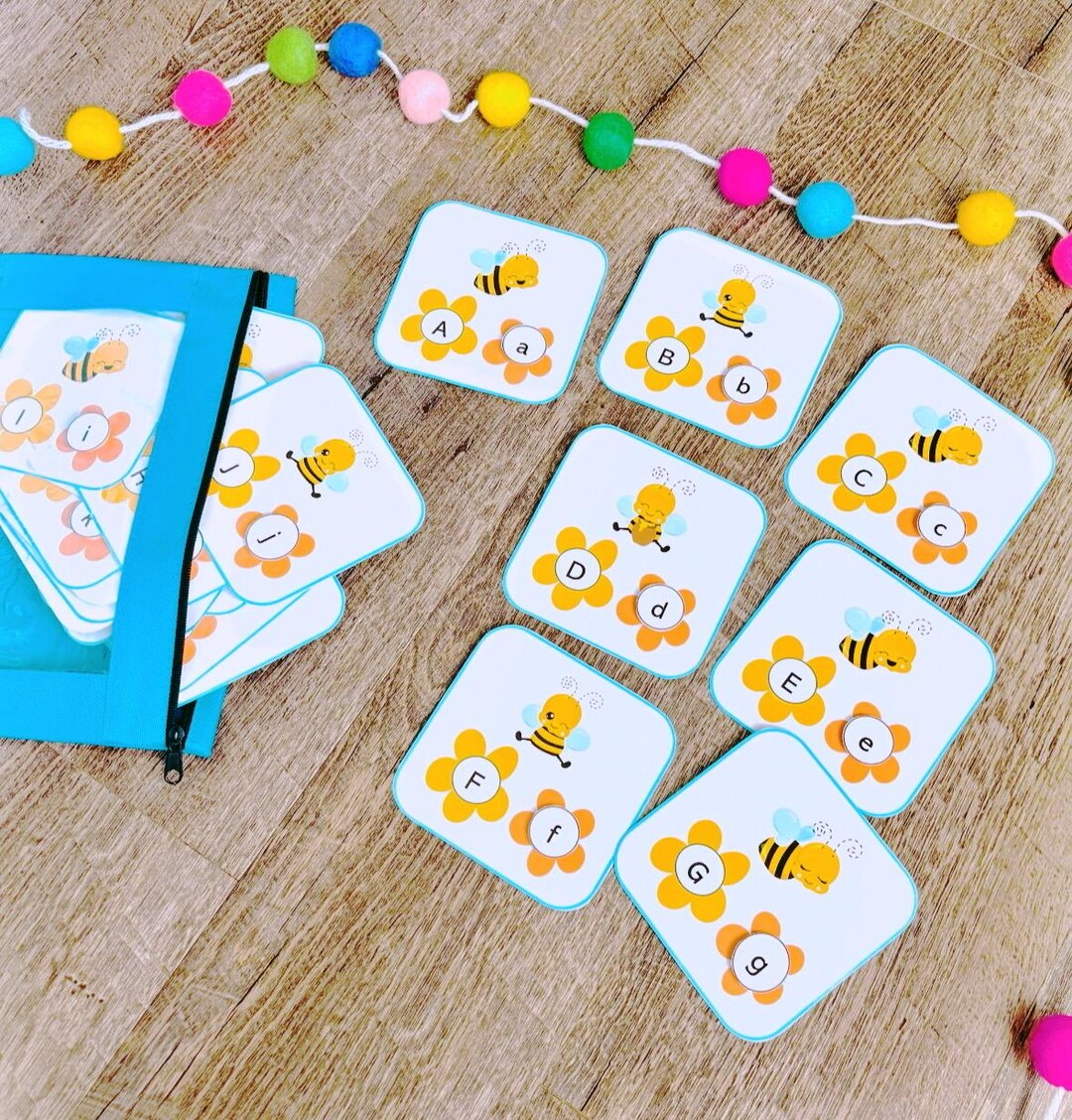 Alphabet Letter Matching Game, Preschool Alphabet Game, Homeschool ...