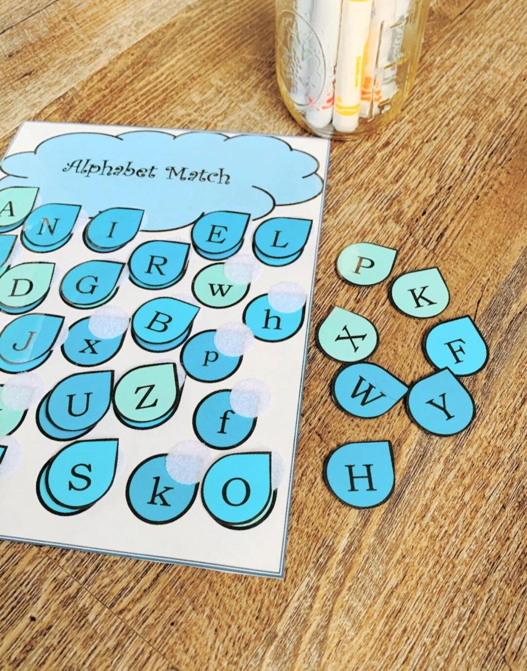 Alphabet Matching Game, Upper and Lowercase Matching, Homeschool ...