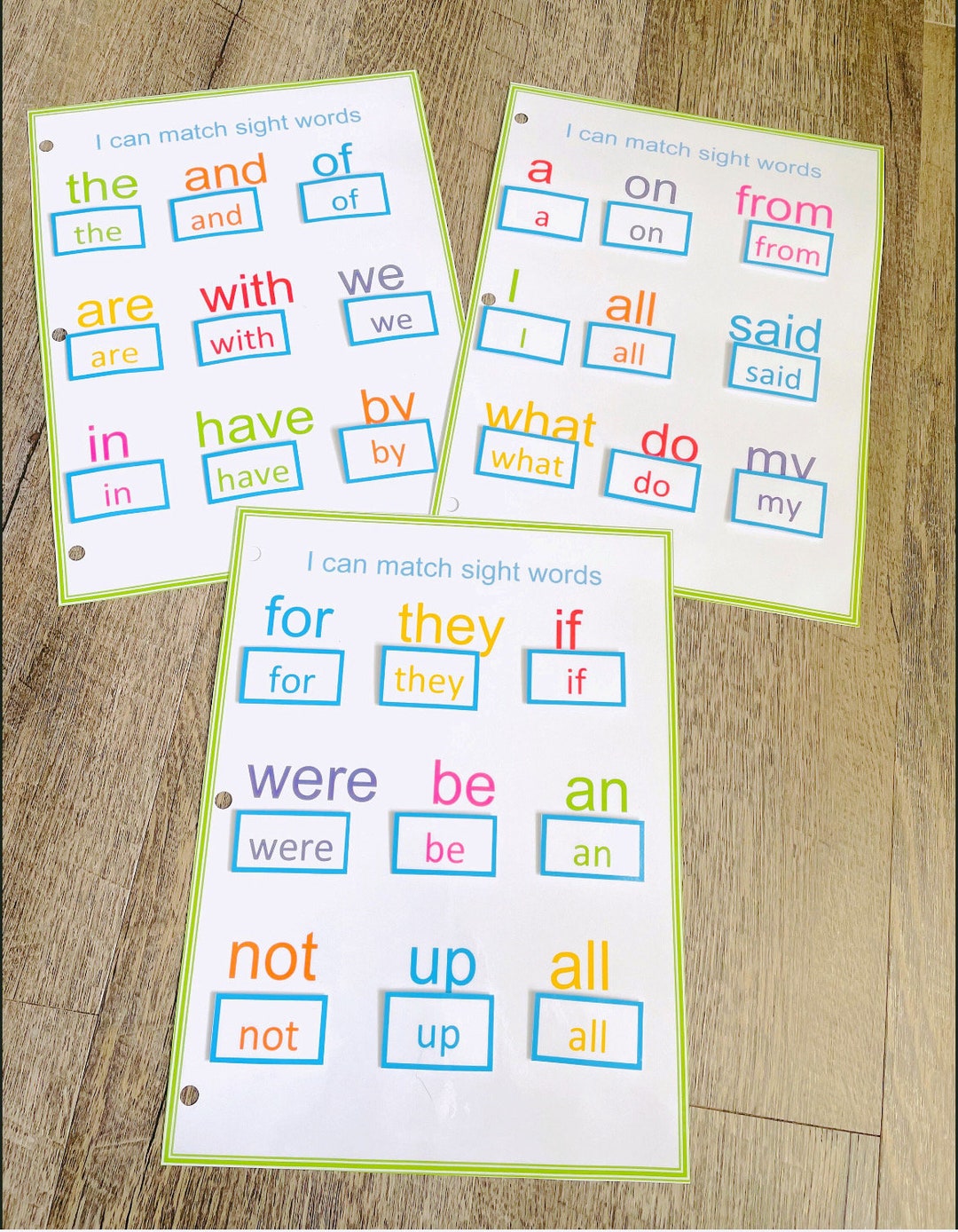 CVC Sight Word Practice, Printable CVC Sight Word Game, Phonics ...