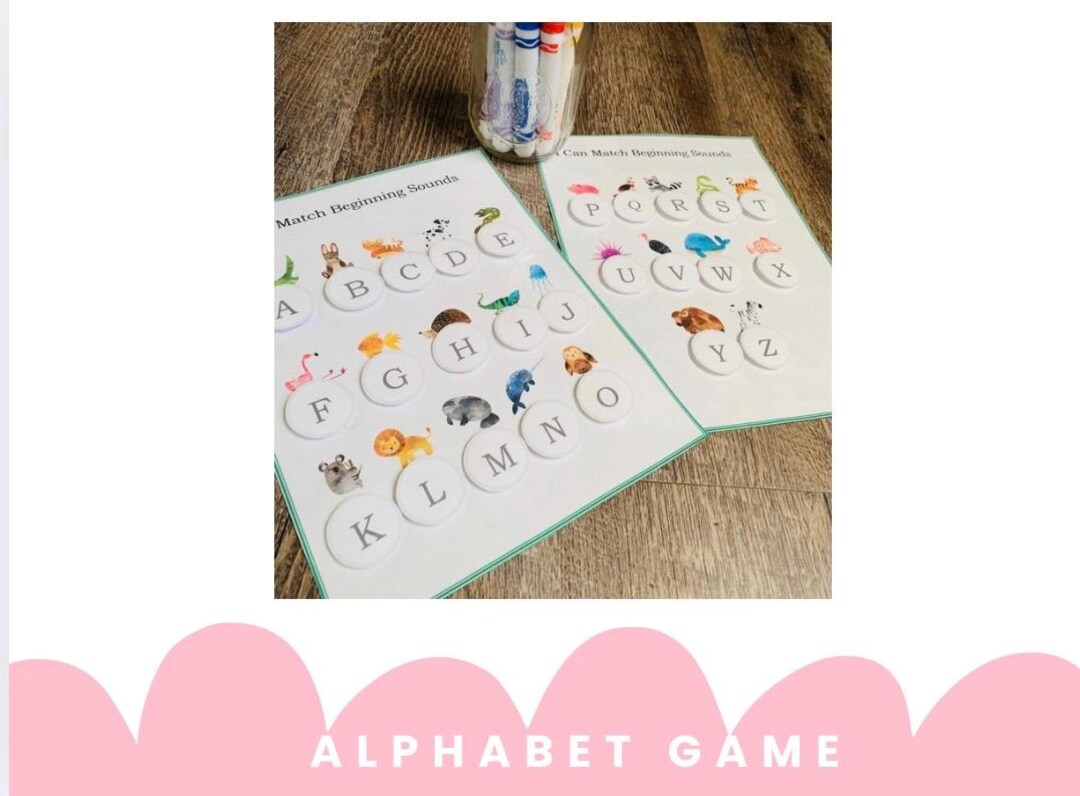 Preschool Alphabet Game, Beginning Sounds, Homeschool Learning ...