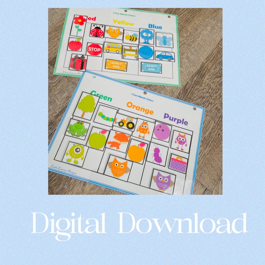 Printable Color Matching Game, Preschool Learning Colors Game ...