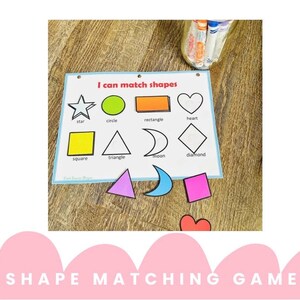 Shape Matching Preschool Game - Etsy