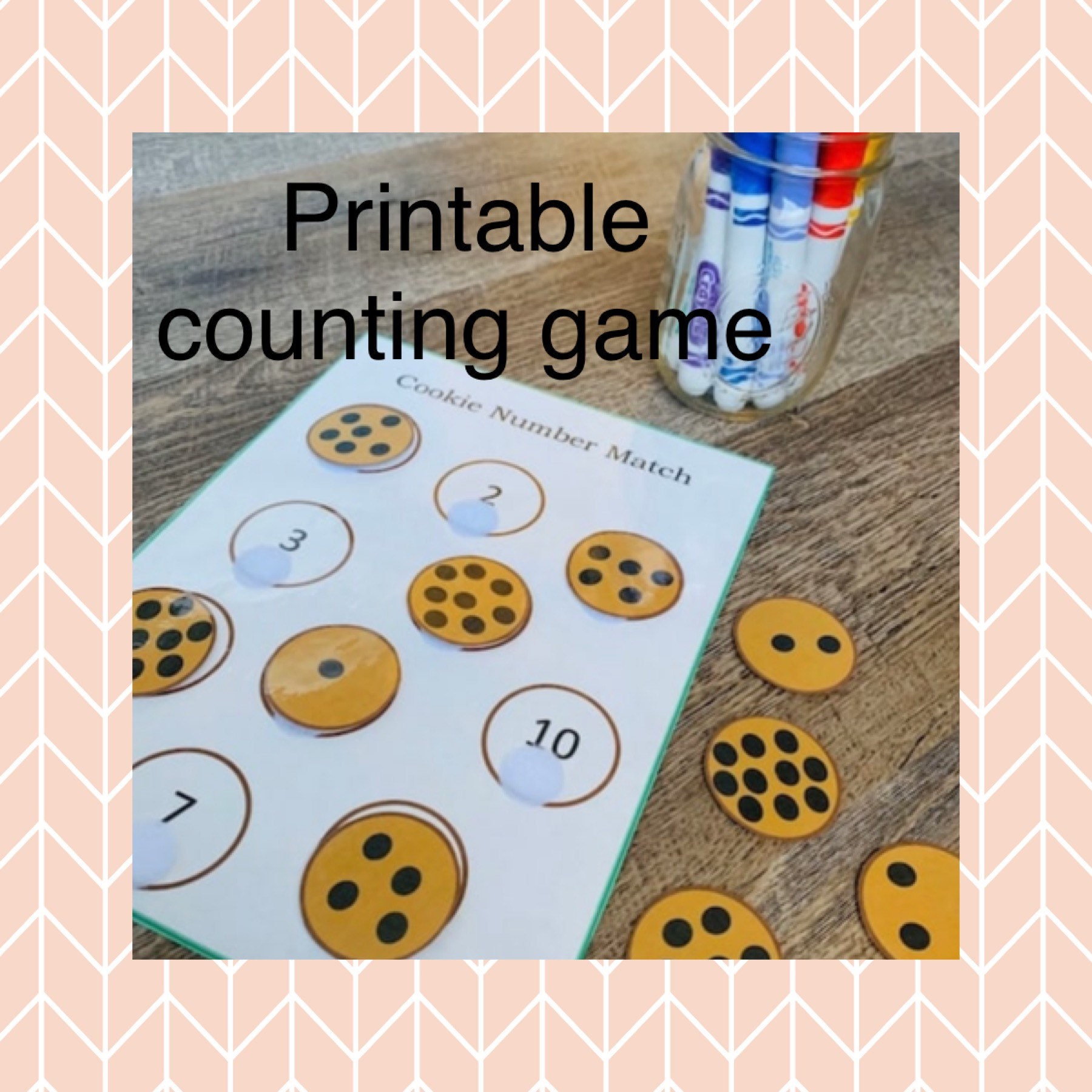 Cookie Counting Printable Homeschool Game - Etsy