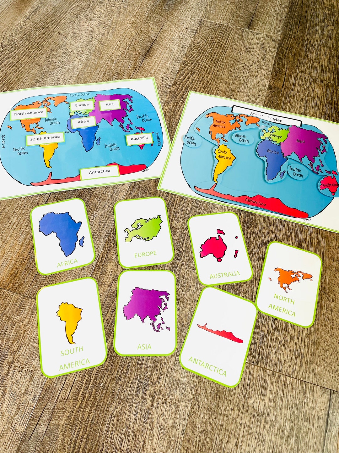 Map of the World Geography Games, Homeschool Map Game - Etsy