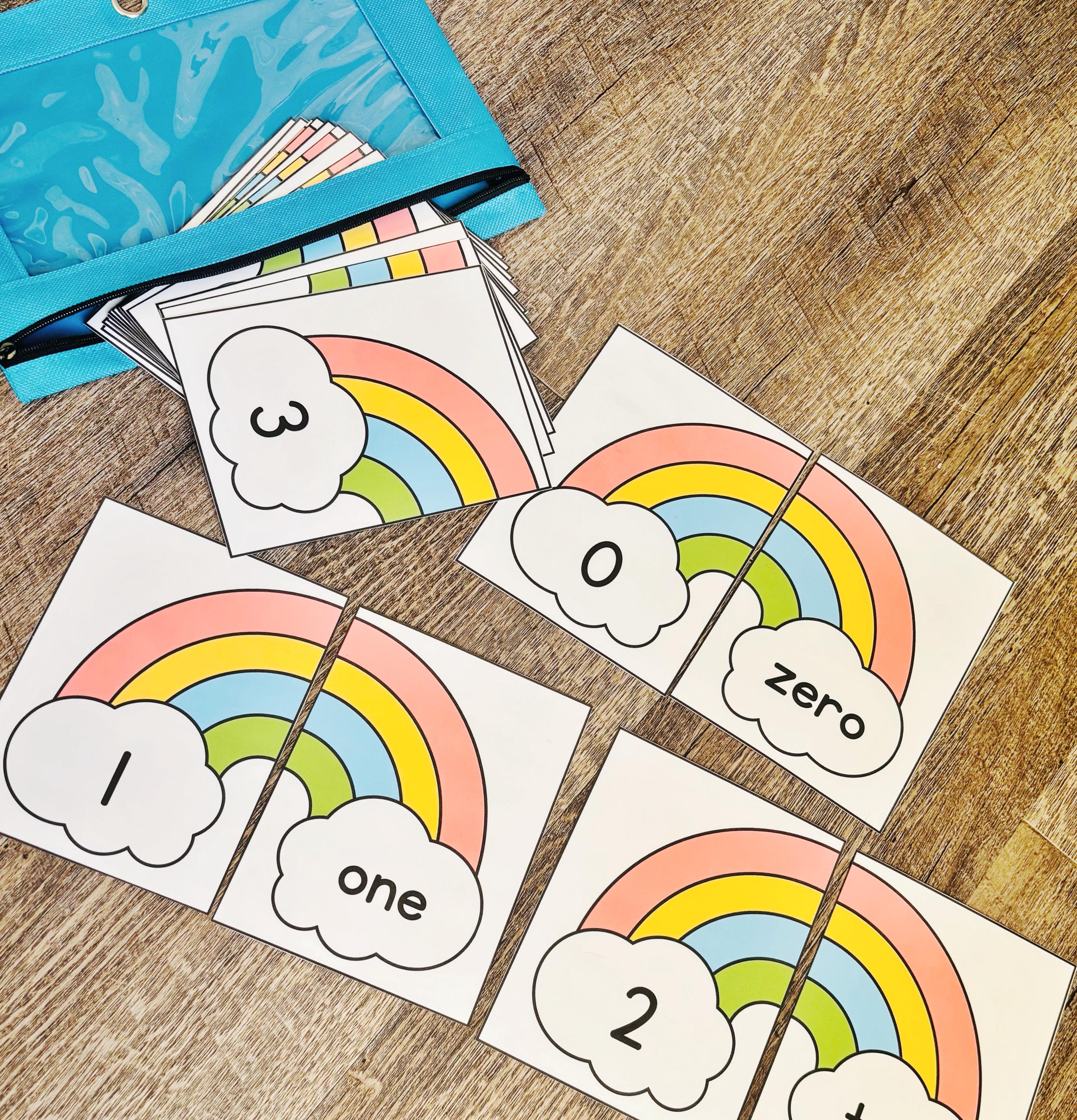 Rainbow Number Matching Puzzle | Montessori Learning Game for Toddlers ...