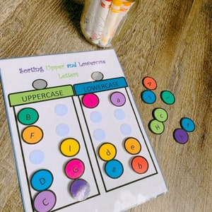 Printable Upper and Lowercase Letter Sorting Game - Etsy