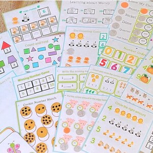 Preschool Kindergarten Math Learning Binder, Math Busy Book - Etsy