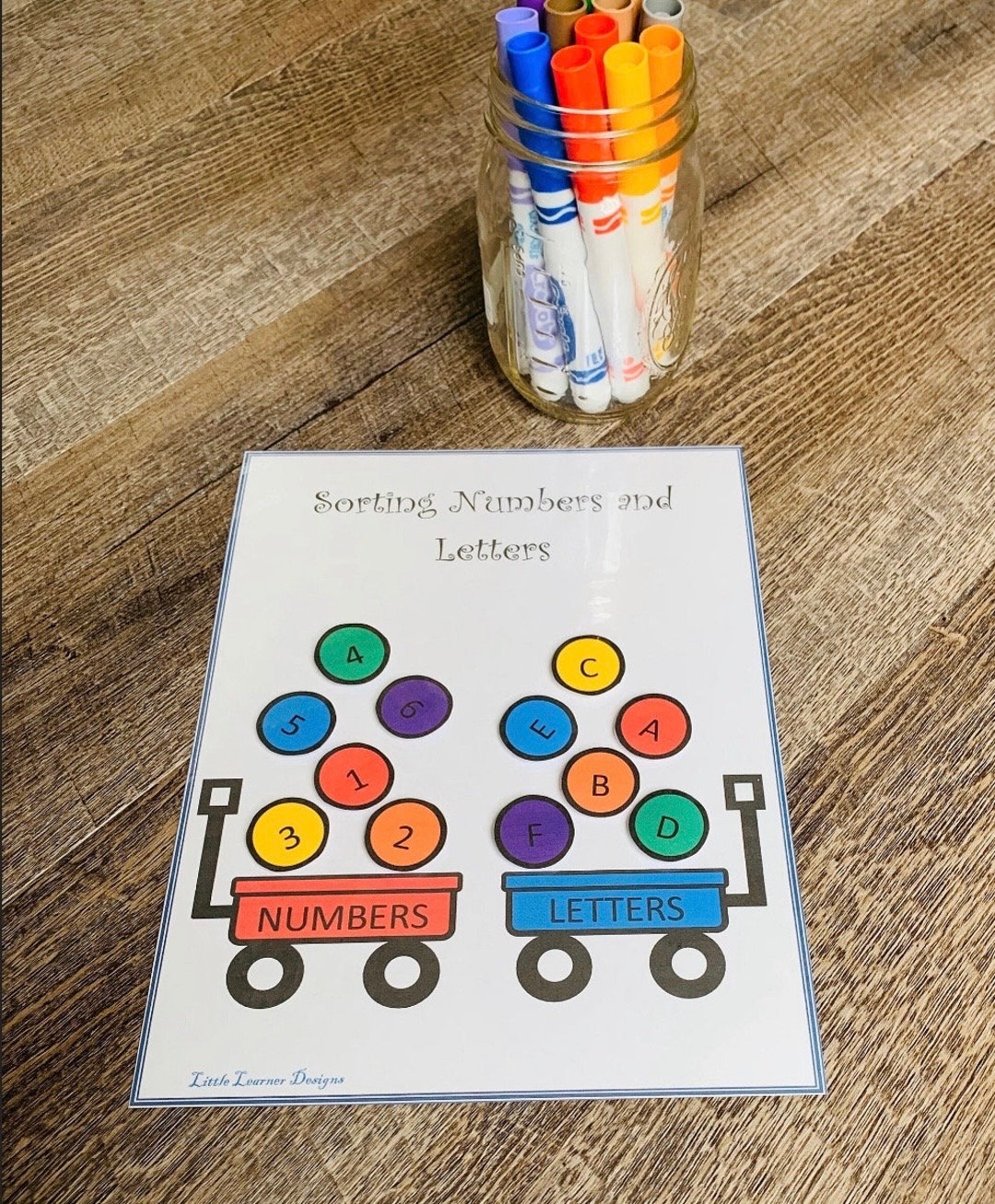 Alphabet and Number Sorting Game - Etsy