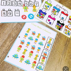 Preschool Learning Binder: Alphabet, Numbers, Colors & Shapes - Etsy