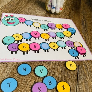 Alphabet Matching Game, Letter Recognition, Homeschool Alphabet Game ...