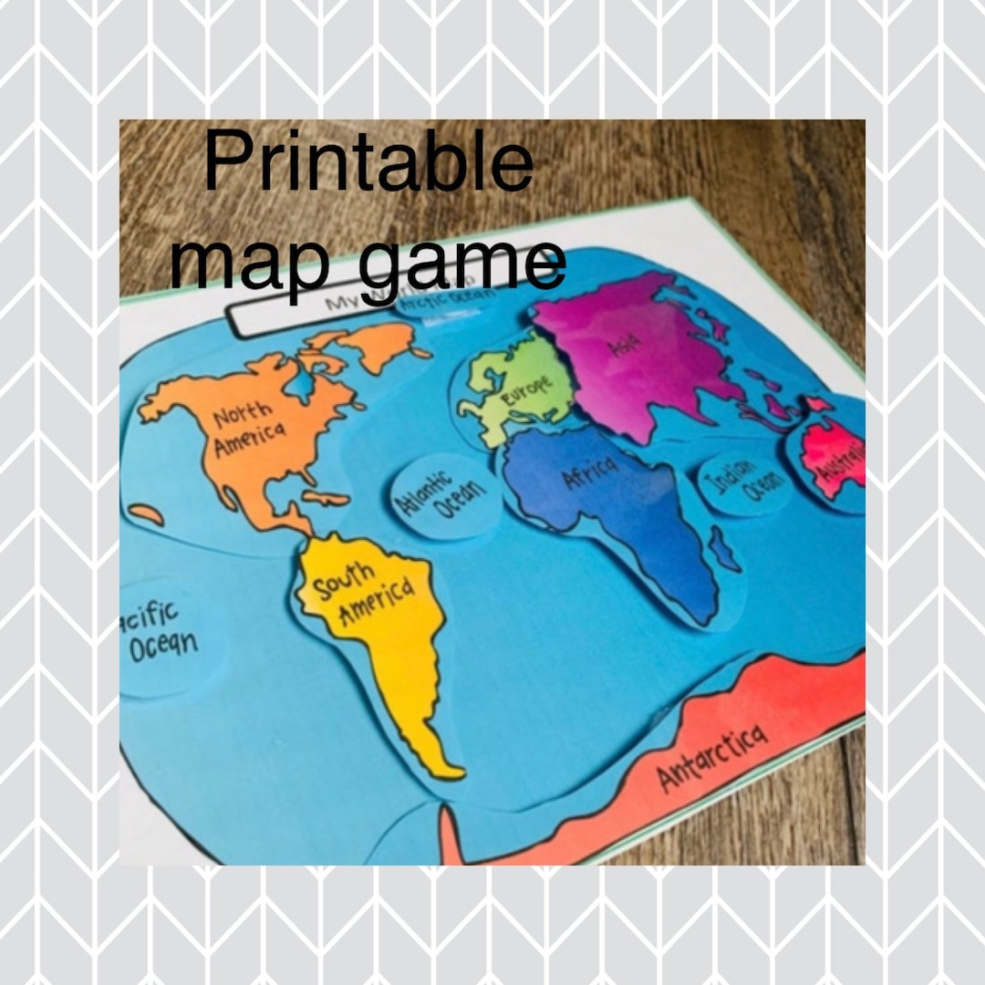 Juego imprimible de World Map Homeschool, Juego de mapas del mundo ...