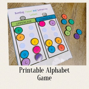 Printable Upper and Lowercase Letter Sorting Game - Etsy