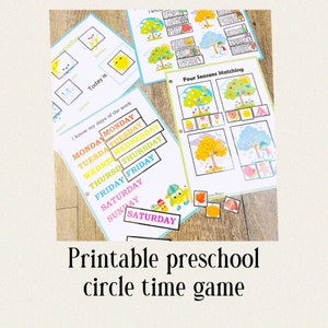 Preschool Kindergarten Circle Time Activities, Homeschool Preschool ...