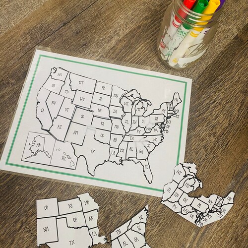 United States Map Game Geography Homeschool Game I Know the - Etsy