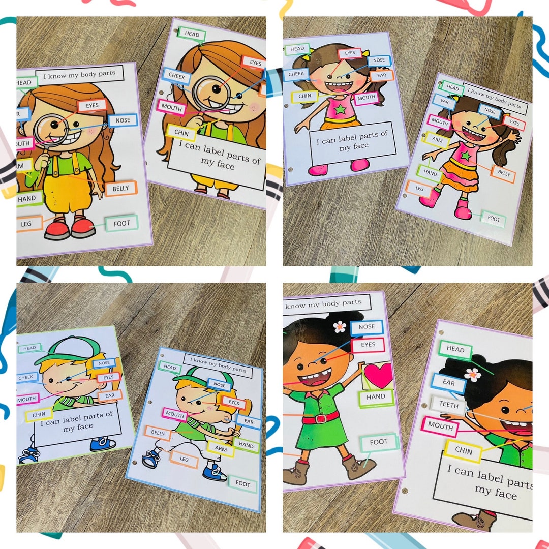 Preschool Anatomy Matching Game - Etsy