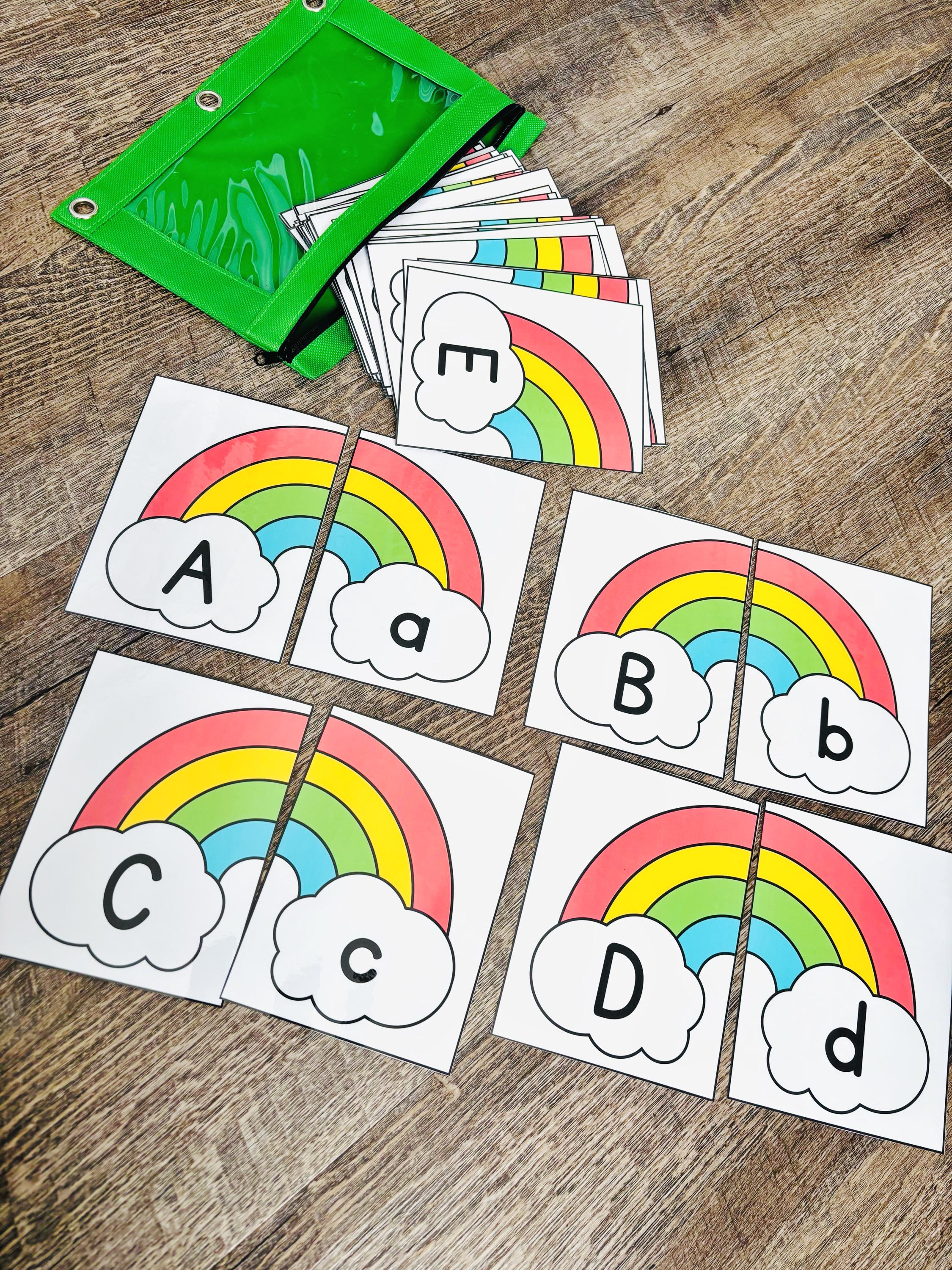 Alphabet Matching Game | Uppercase Lowercase Letter Cards, Montessori ...