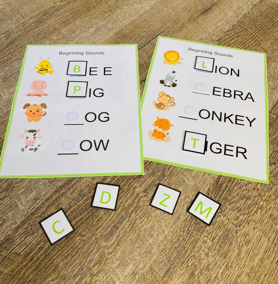 Beginning Sounds Phonics Game - Etsy