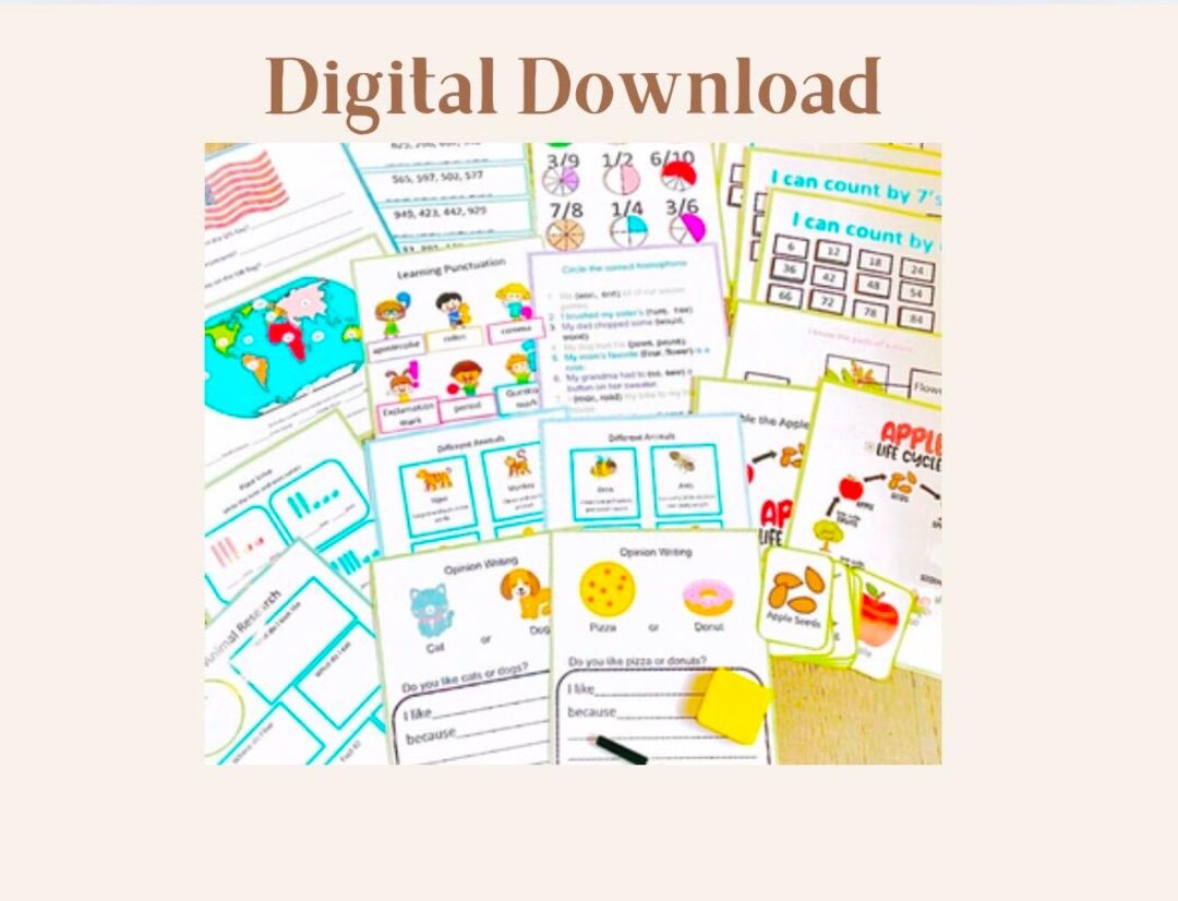Third Grade Busy Binder, Printable 3rd Grade Homeschool Busy Book - Etsy