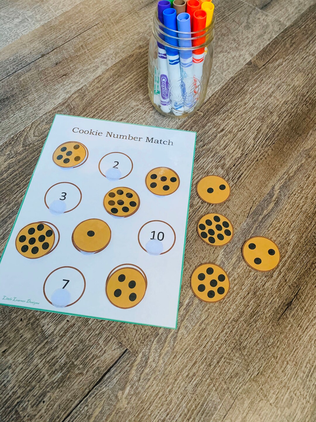 Juego preescolar de conteo de galletas, juego de conteo de escuela en ...